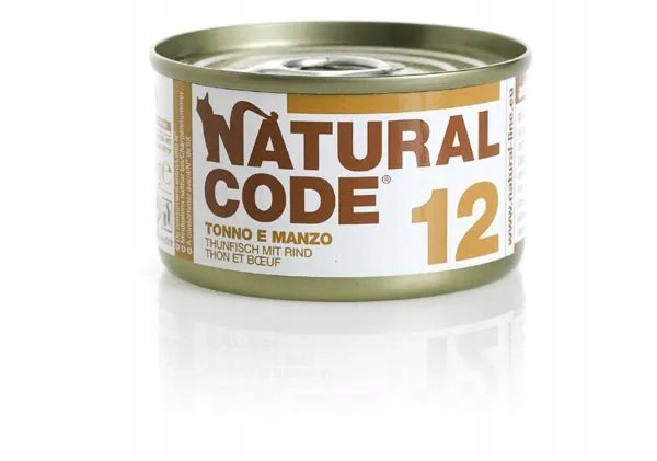 Natural Code Cat 12 Tuńczyk z Wołowiną puszka 85g - Natural Code | Sklep EMPIK.COM