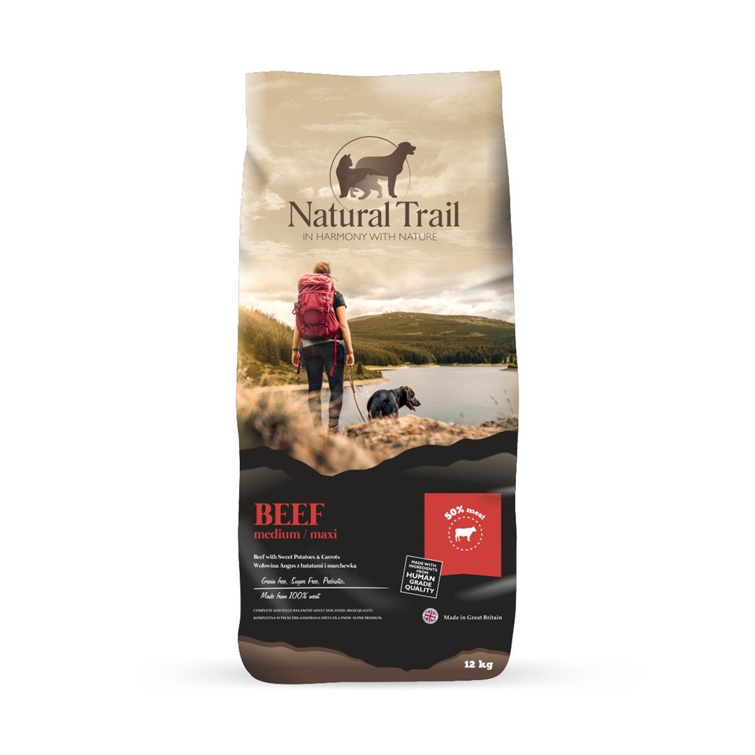 NATURAL TRAIL Dog GF Angus Beef with Sweet Potatoes & Carrots 12kg ...