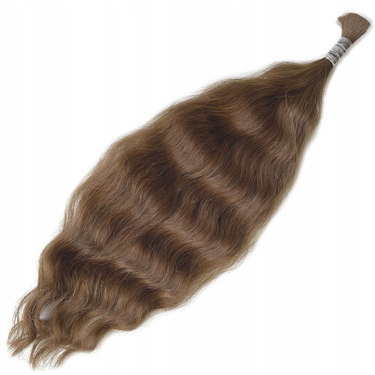 Naturalne włosy słowiańskie brąz w puklu kitka kucyk brązowe 45 cm 50 g ...