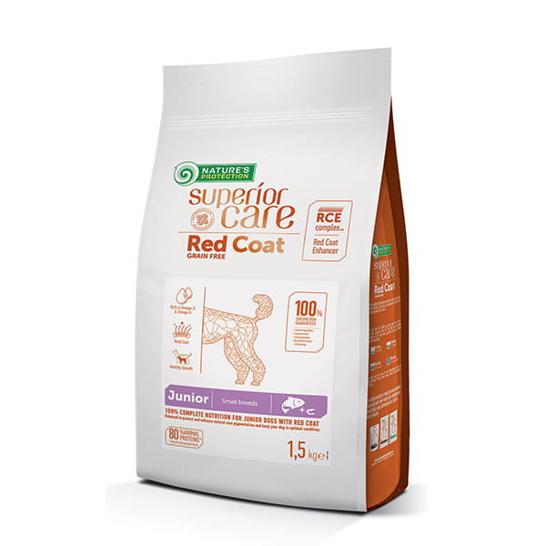 Nature's Protection SC Red Coat Grain Free Salmon Junior Small Breeds 1 ...