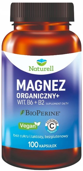 Naturell Magnez Organiczny Witamina B6 B2 100 Kaps. | Sklep EMPIK.COM