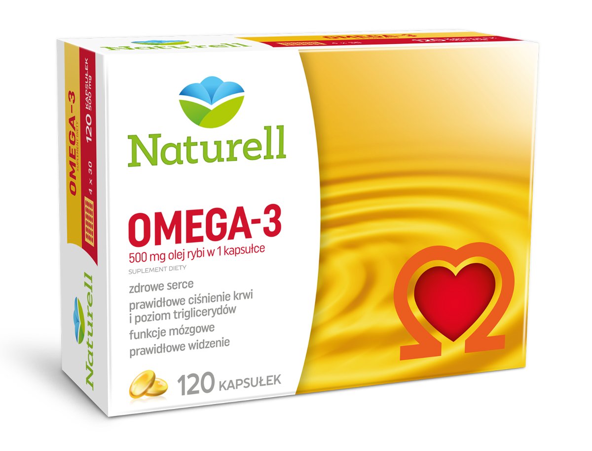 Naturell Omega-3 Kaps. 0,5 G 120 Kaps. | Sklep EMPIK.COM