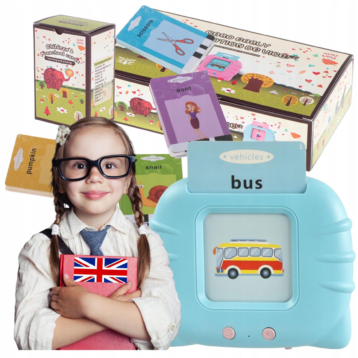 Nauka Angielskiego 112 Fiszek Interaktywna Zabawka Edukacyjna 224 Słówek - DymexShop | Sklep ...