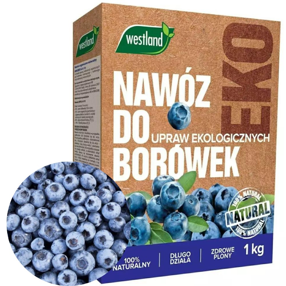 NAWÓZ EKOLOGICZNY DO BORÓWEK DZIAŁA DO 6 TYGODNI 1KG BIO WESTLAND - WESTLAND | Sklep EMPIK.COM