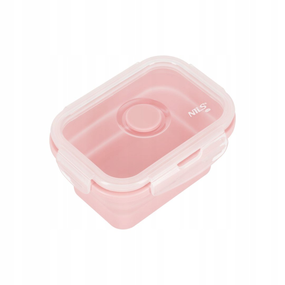 NC4105 POJEMNIK/LUNCH BOX SKŁADANY RÓŻOWY 355ML NILS CAMP POSTURAL ...