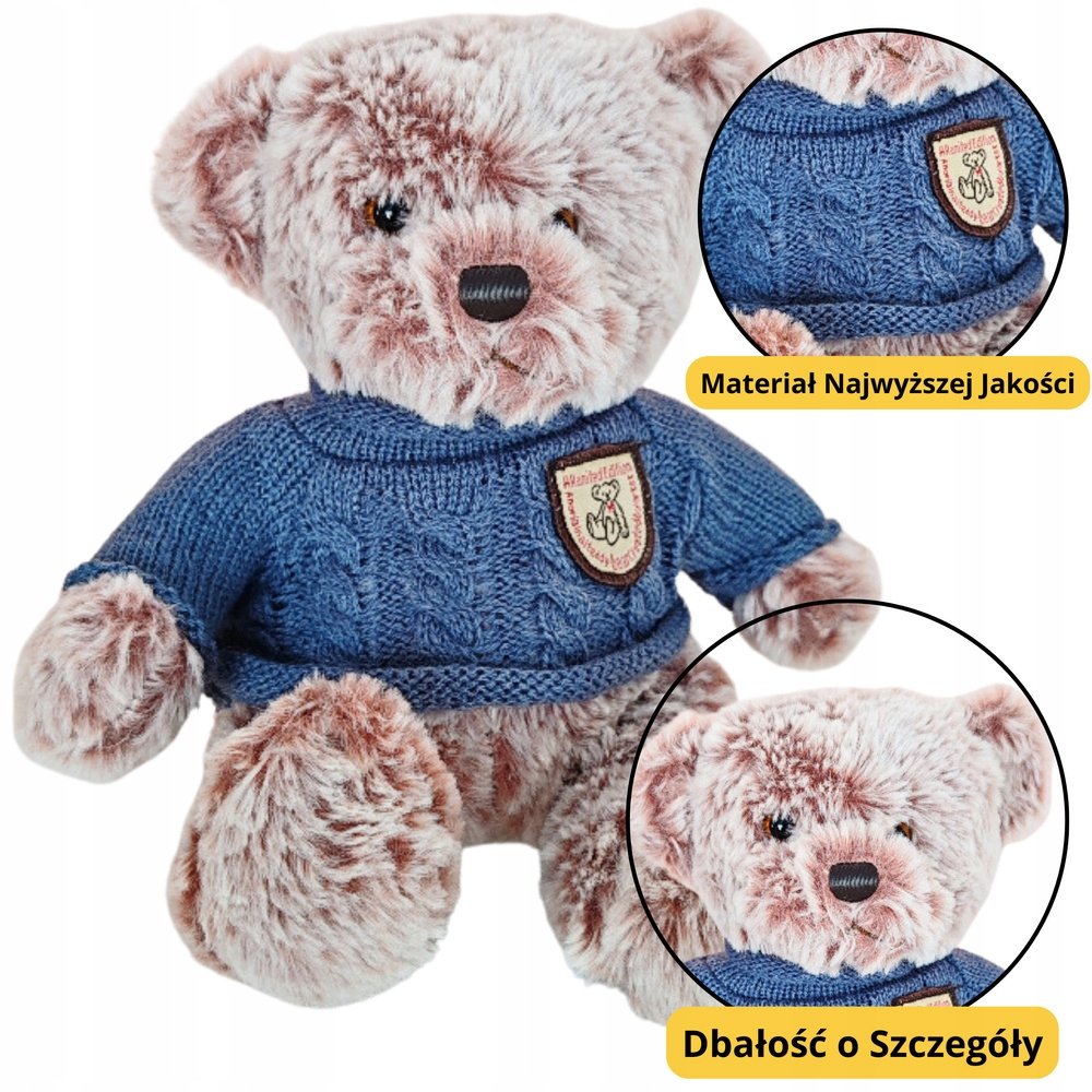 ND24_22123 Pluszowa Maskotka Przytulanka Mis Szar - Lean Toys | Sklep ...