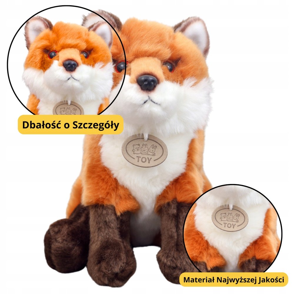 ND24_22189 Pluszowa Maskotka Przytulanka Lis Rudo - Lean Toys | Sklep EMPIK.COM