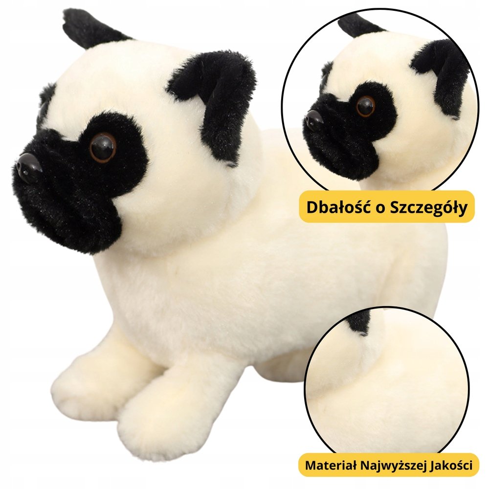 ND24_22447 Pluszowa Maskotka Przytulanka Pies Mop - Lean Toys | Sklep ...