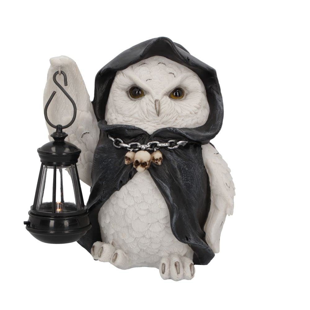 Nemesis Now Reapers Flight sowa latarnia figurka, biała, 17 cm ...