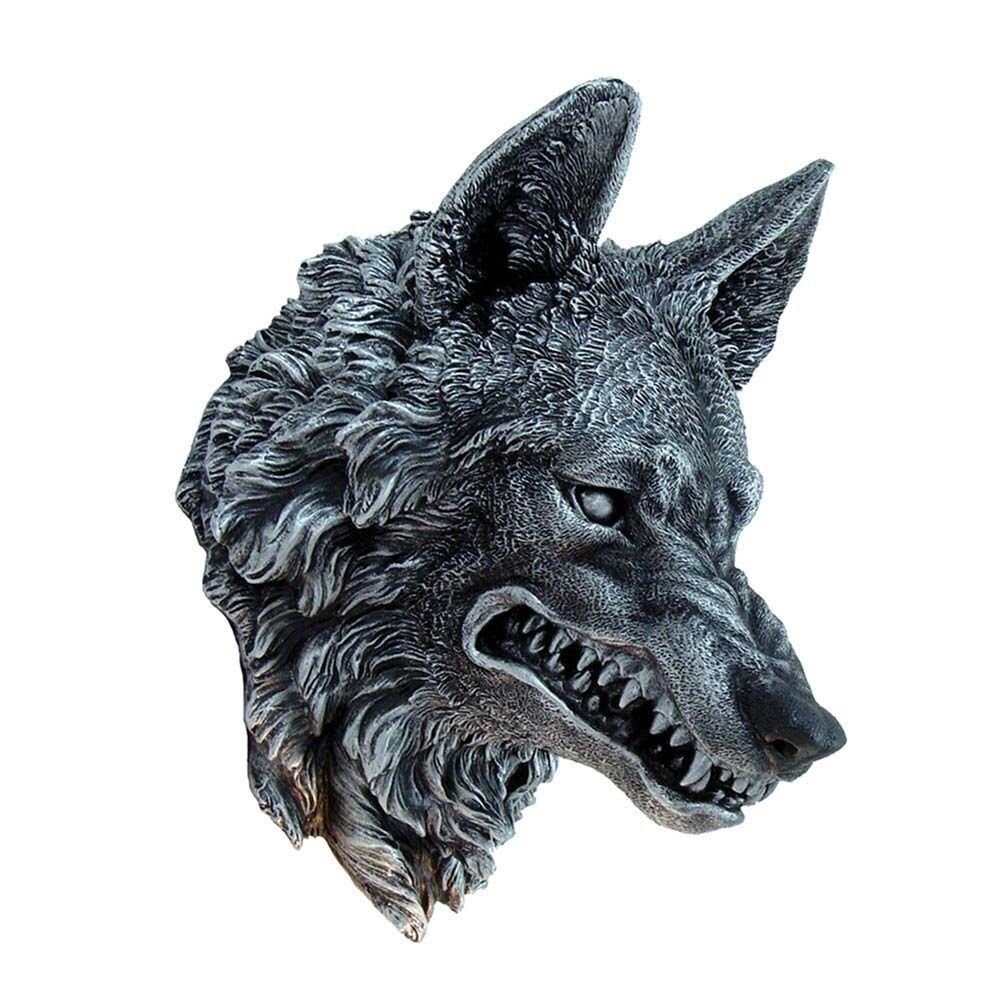 Nemesis Now Wolf tablica ścienna 30 cm, żywica polimerowa, czarna ...