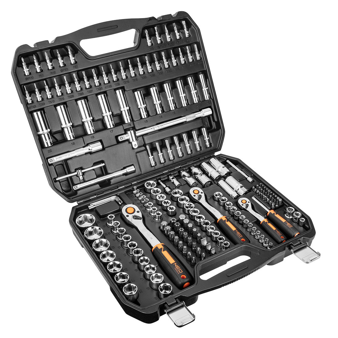 NEO Klucze nasadowe 1/2", 3/8", 1/4", zestaw 182 szt. 10-074 - NEO TOOLS | Sklep EMPIK.COM