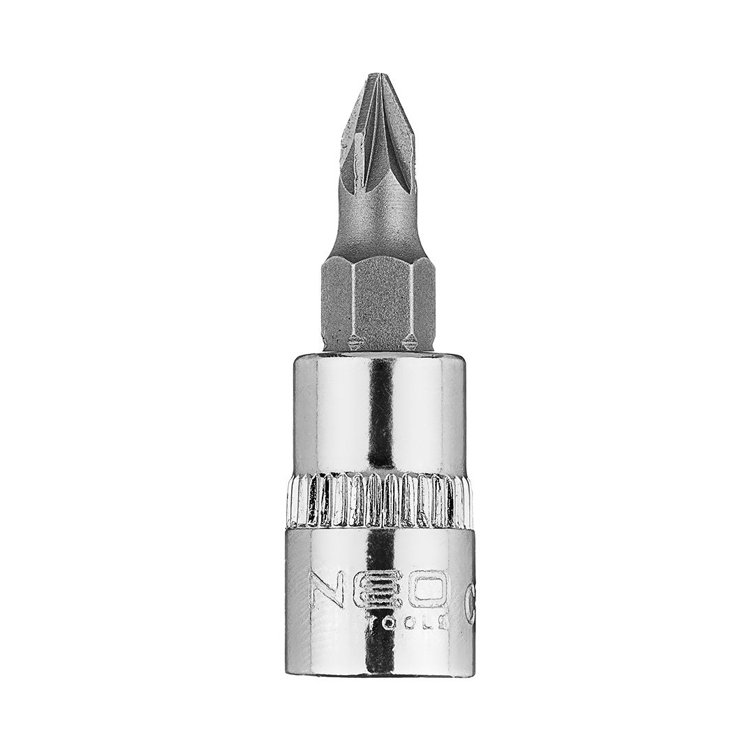NEO TOOLS, Końcówka wkrętakowa PZ1 na nasadce 1/4", krótka, 37 mm, 10 ...