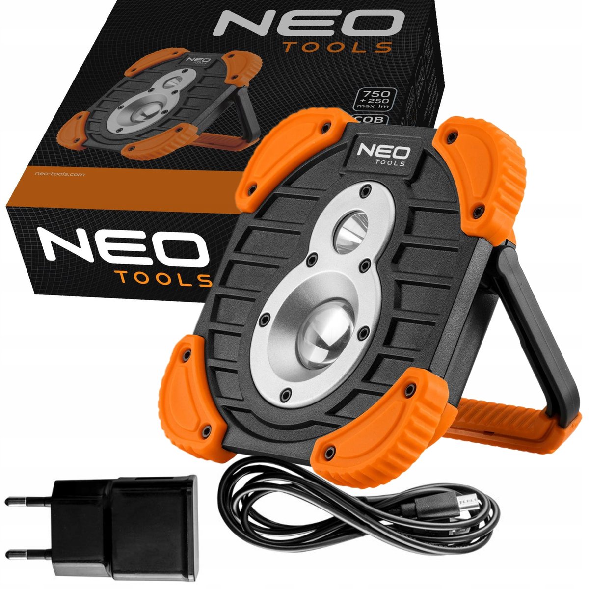 NEO TOOLS, Naświetlacz akumulatorowy 750+250 lm COB, 99-040 - NEO TOOLS ...