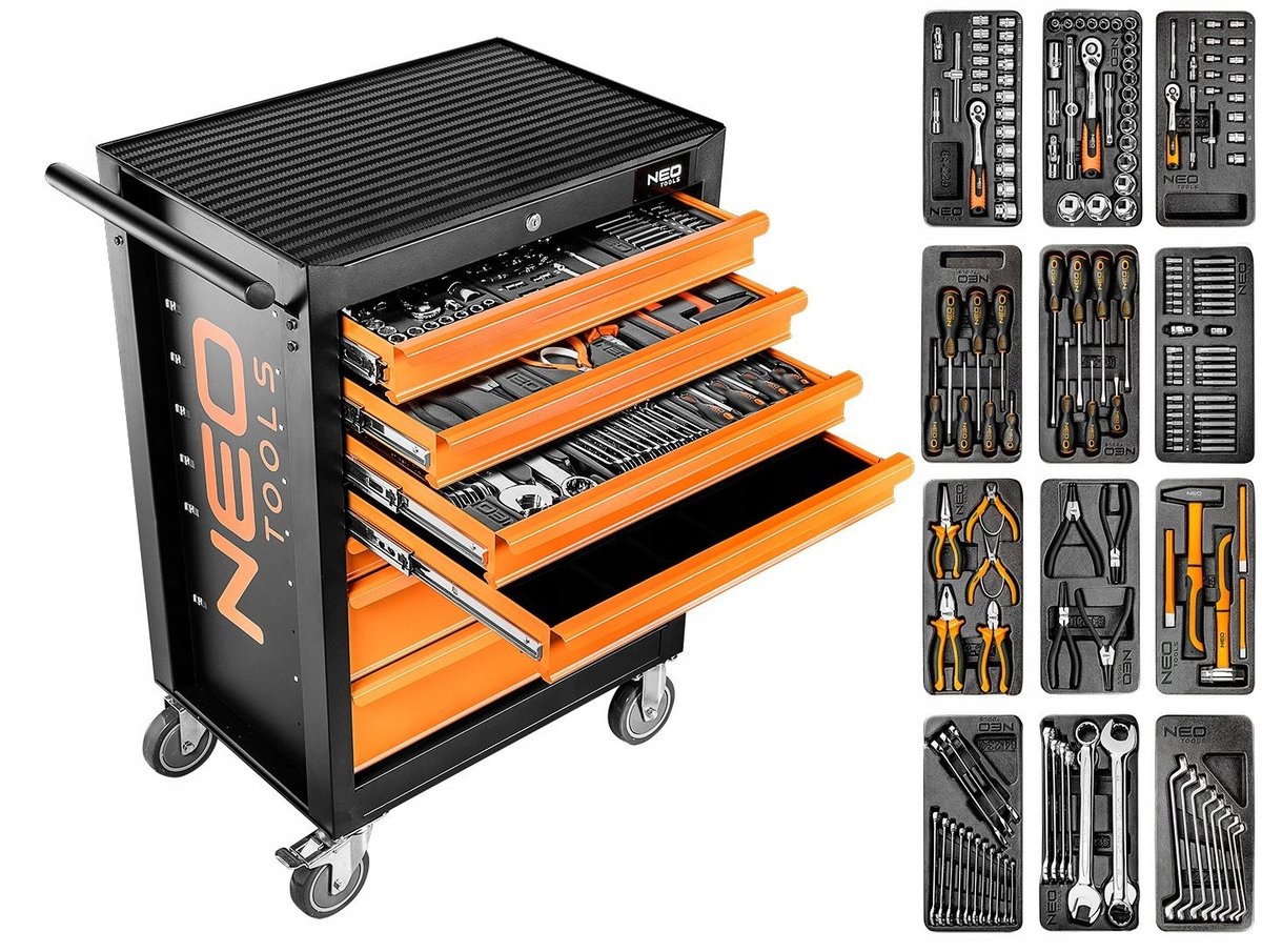 NEO TOOLS, Szafka warsztatowa, 7 szuflad + 176 narzędzi, 84-222-12 - NEO TOOLS | Sklep EMPIK.COM