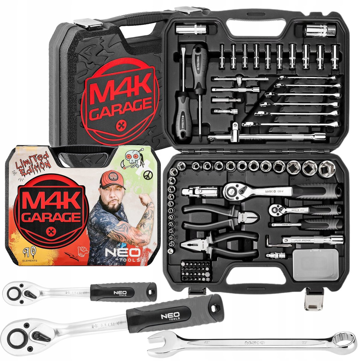 Neo Zestaw Narzędzi Klucze Nasadowe Płaskie Micha M4K Garage 90E 1/4" 1/2" - NEO TOOLS | Sklep ...