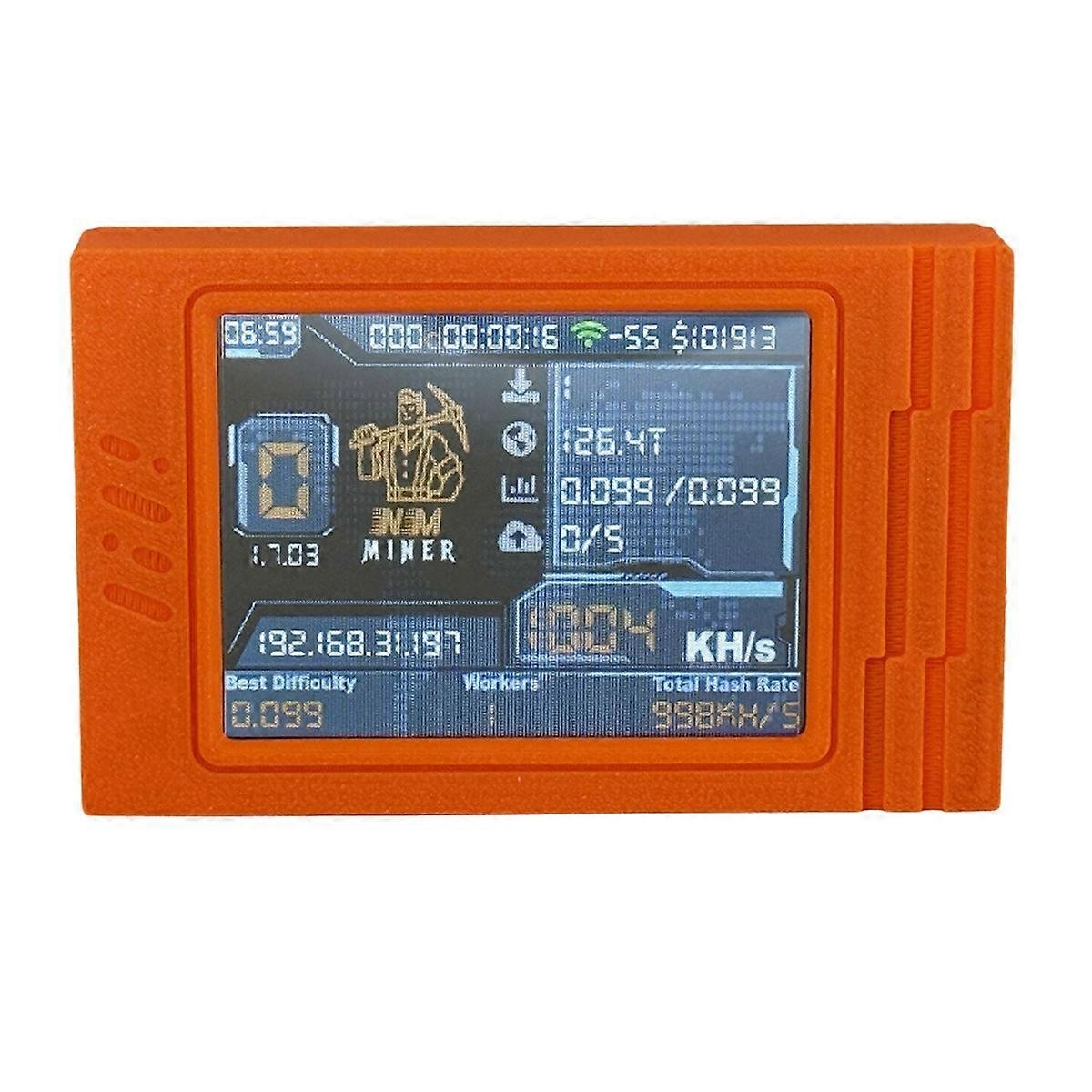 NerdMiner V2 MAX BTC Solo Miner 1050KH/S Crypto Nerdminer 2,8-calowy inteligentny wyświetlacz ...