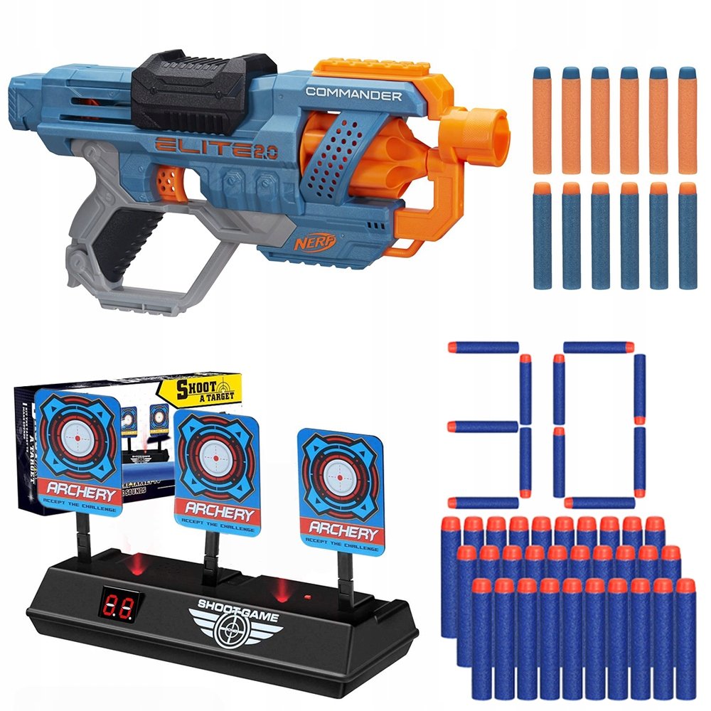 Nerf Elite 2.0 Commander Rd-6 + Tarcza 30 Strzałek - Nerf | Sklep EMPIK.COM