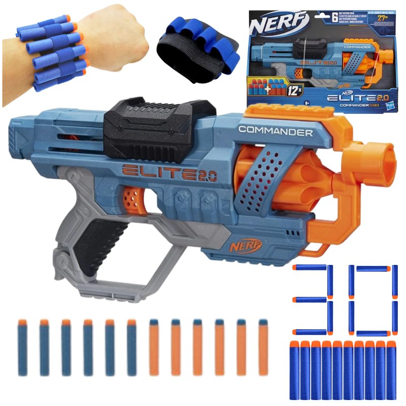 NERF ELITE 2.0 COMMANDER WYRZUTNIA + OPASKA MAGAZYNEK STRZAŁKI - Nerf | Sklep EMPIK.COM