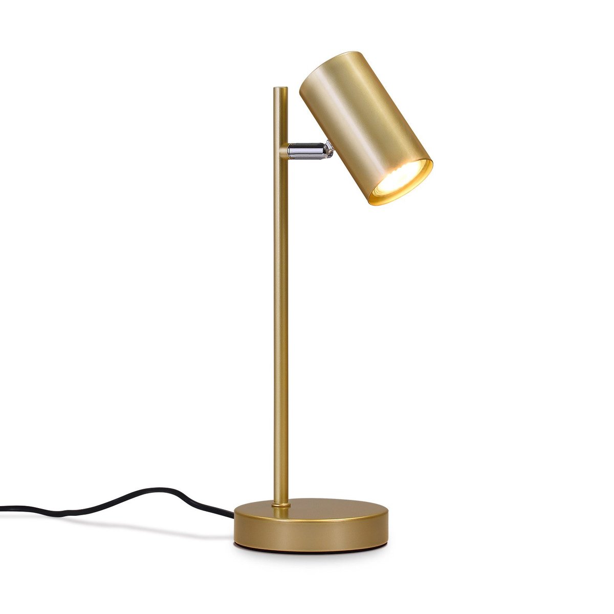 NETTLIFE lampka nocna lampa stołowa do salonu złota obrotowa 350° GU10 ...