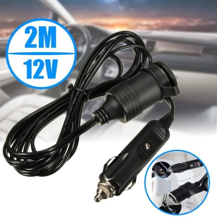 NEUFU 2M 12V adapter gniazda zapalniczki samochodowej kabel przedłużający zapalniczki wtyczka ...