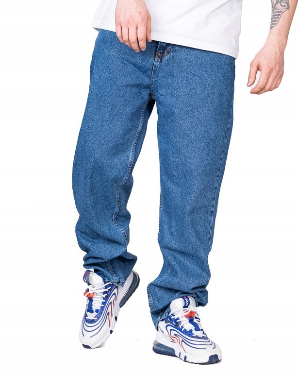 NEW BAD LINE SPODNIE JEANS BAGGY NIEBIESKIE M - inna (Inny) | Moda ...