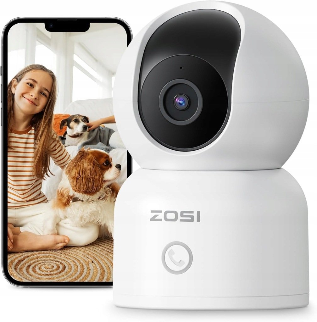 Niania Elektroniczna Z Kamerą Obrotową 360 Baby Monitor Noktowizor ...