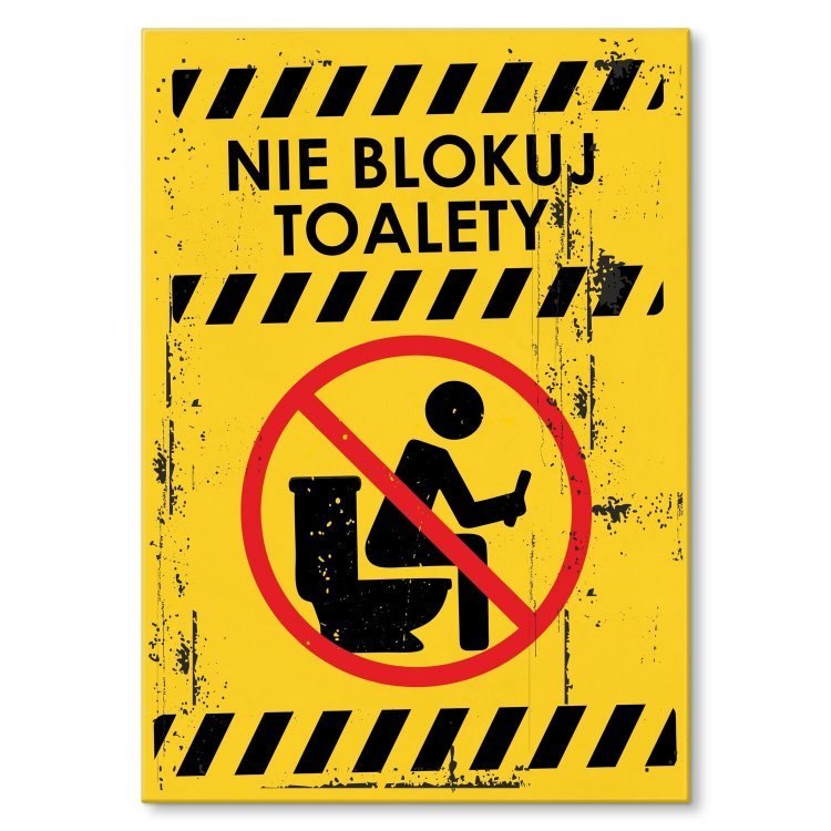 Nie blokuj toalety Metalowy Plakat Blacha dekoracyjna Tabliczka Szyld ...