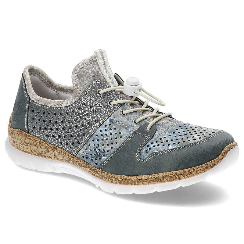 Niebieskie Półbuty Rieker Wygodne Buty Damskie - Rieker | Moda Sklep ...