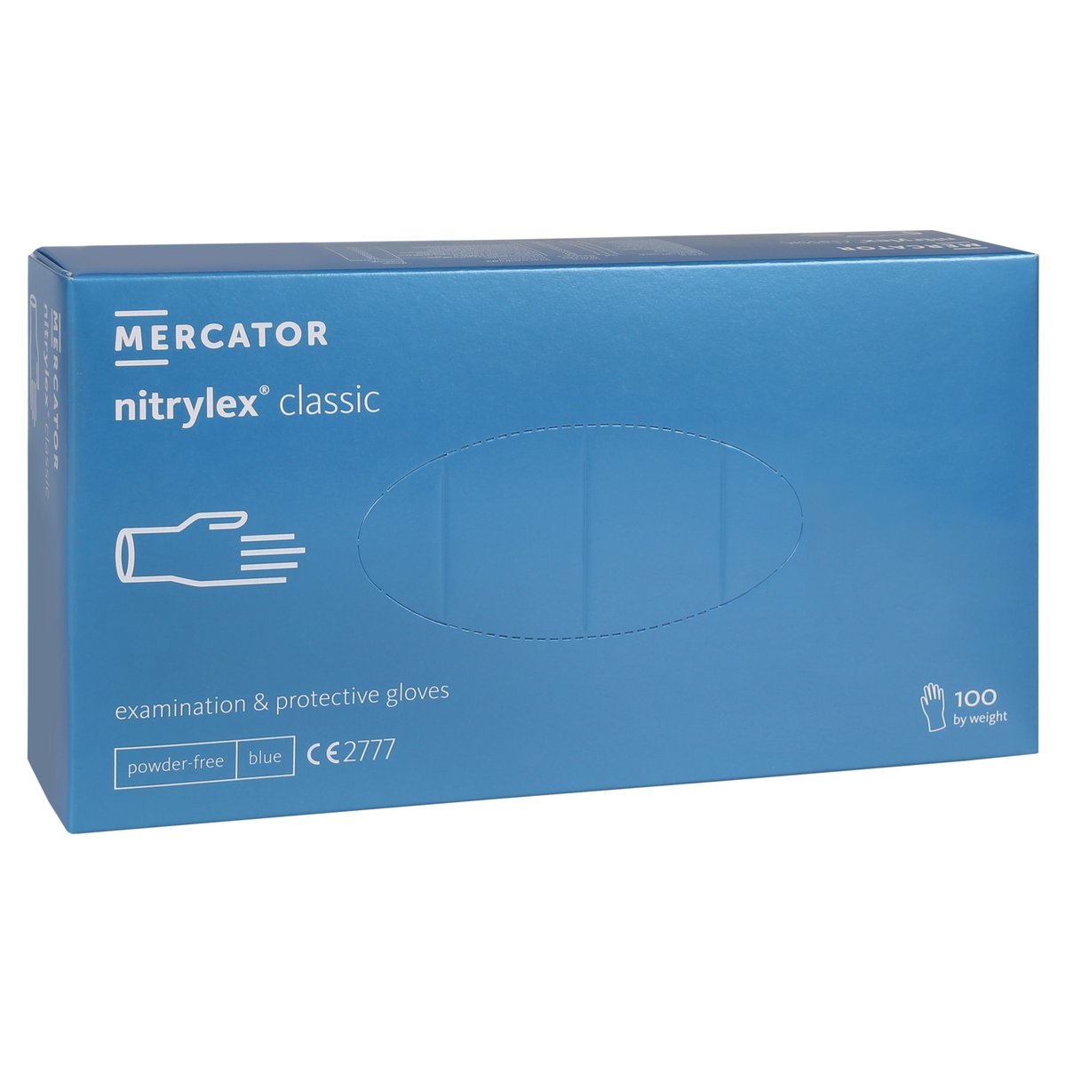 Niebieskie rękawiczki nitrylowe bezpudrowe NITRYLEX 100szt - Rozmiar - S | Sklep EMPIK.COM