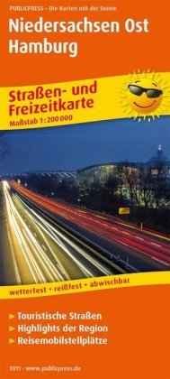 Niedersachsen-Ost, Hamburg. Straßen- und Freizeitkarte 1 : 200 000 ...