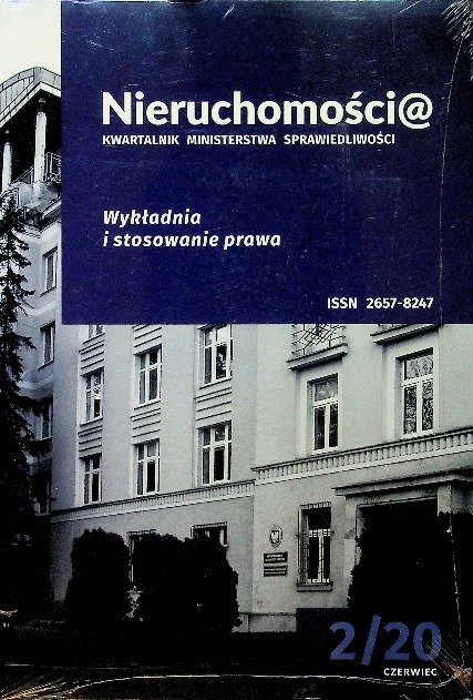 Nieruchomości @ kwartalnik Nr 2 / 2020 Wykładnia prawa - W opisie | Książka w Empik