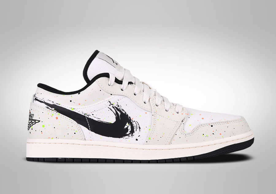 Nike Air Jordan 1 Retro Low Se Brushstroke Swoosh Paint Splatter ...