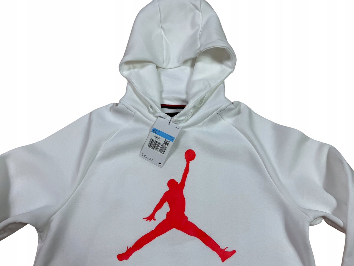 Nike Air Jordan bluza męska biała czerwone logo klasyk AV3145-100 r. XL ...