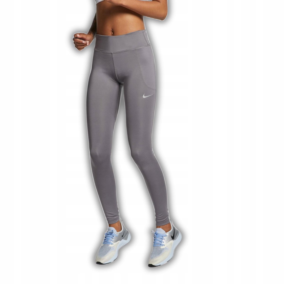 NIKE FAST SZARE LEGGINSY DAMSKIE SPORTOWE DO BIEGANIA ROZMIAR XS ...