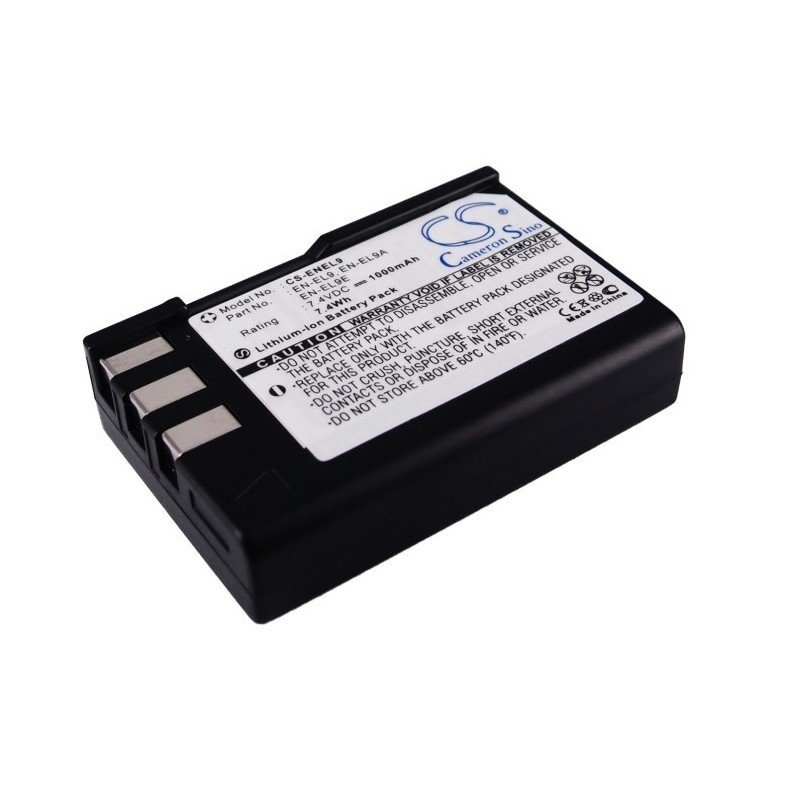 Nikon EN-EL9 1000mAh 7.40Wh Li-Ion 7.4V (Cameron Sino) - Cameron Sino ...