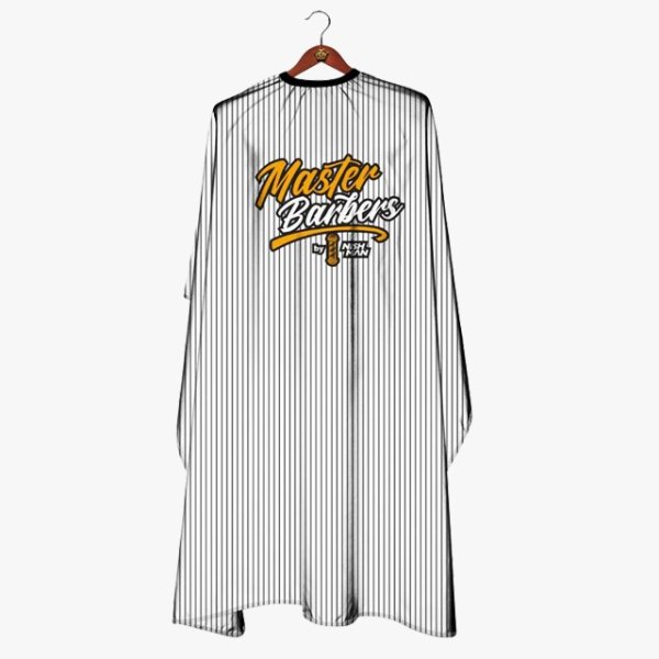 Nishman Barber Cape White Master Barbers Peleryna Barberska | Sklep EMPIK.COM
