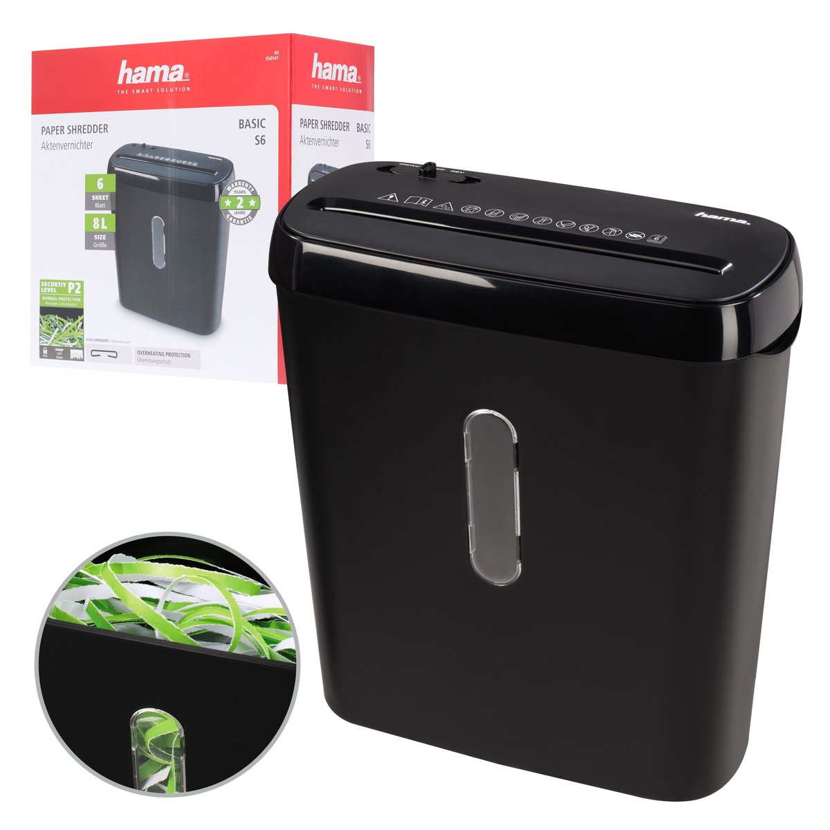 Niszczarka do papieru Hama BASIC S6 kosz 8l czarna - Hama | Sklep EMPIK.COM