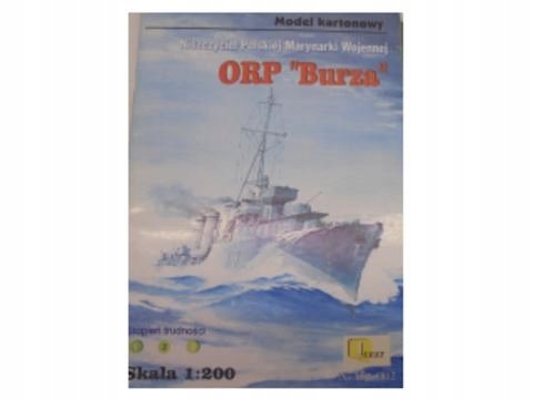 Niszczyciel Polskiej Marynarki Wojennej ORP Burza Model kartonowy ...