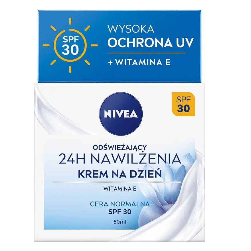 Nivea 24H Nawilżenia odświeżający krem na dzień SPF30 cera normalna 50ml | Sklep EMPIK.COM