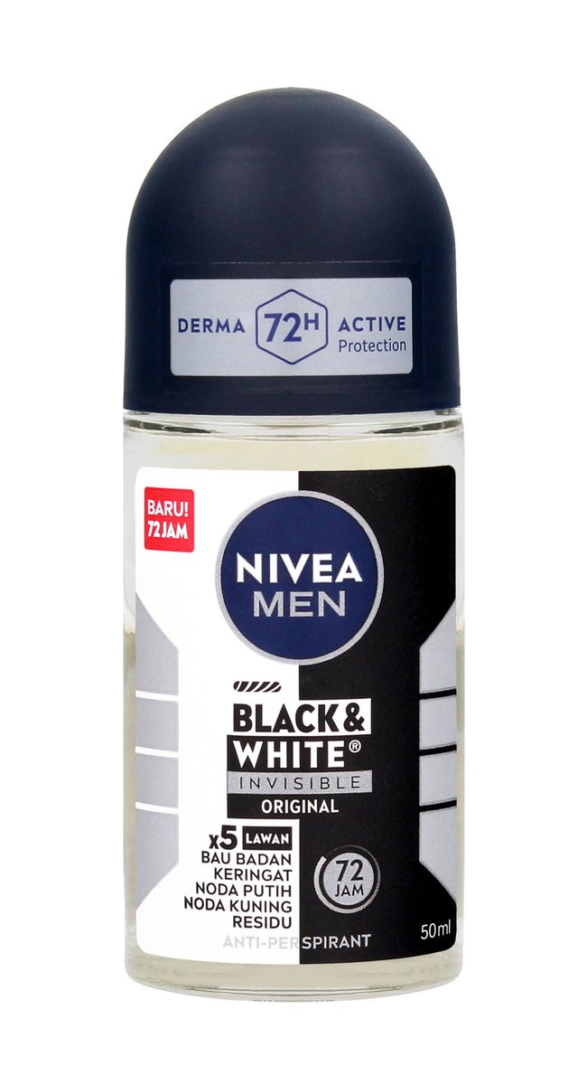 NIVEA Black & White Men Invisible Antyperspirant w kulce roll-on 50 ml ...