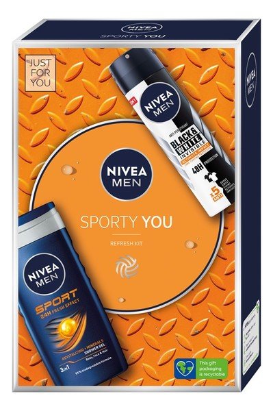 Nivea, Men Zestaw Prezentowy Sporty You Deo Spray + Żel Pod Prysznic ...