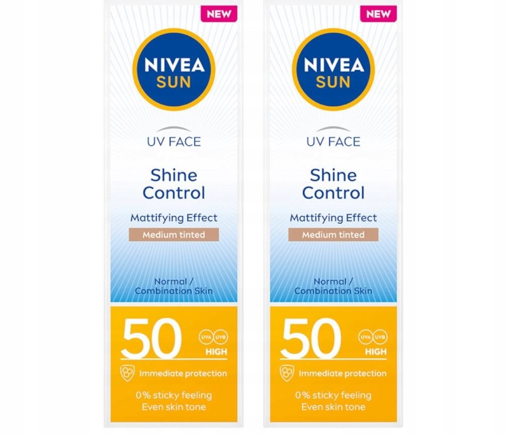 NIVEA SUN Krem do twarzy matujący koloryzujący z filtrem SPF 50 50ml x ...