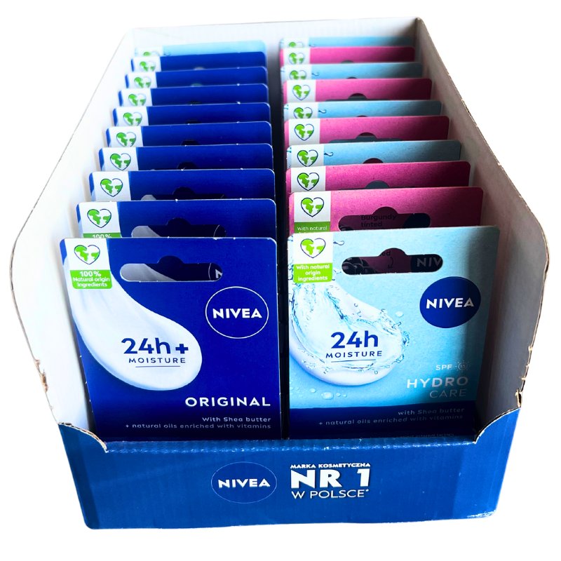 Nivea Zestaw Pielęgnujących Pomadek do Ust 20 Sztuk | Sklep EMPIK.COM
