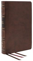 NKJV, Reference Bible, Classic Verse-by-Verse, Center-Column, Genuine Leather, Brown, Red Letter ...