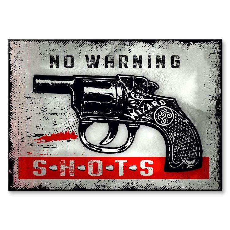 No warning shots Metalowy Plakat Blacha dekoracyjna Tabliczka Szyld 30 ...