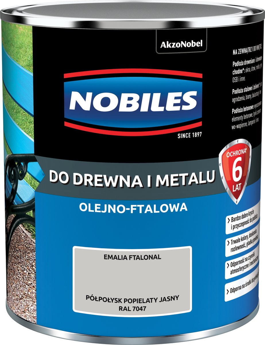 NOBILES FTALONAL Popielaty Jasny RAL 7047 0,7L - NOBILES | Sklep EMPIK.COM