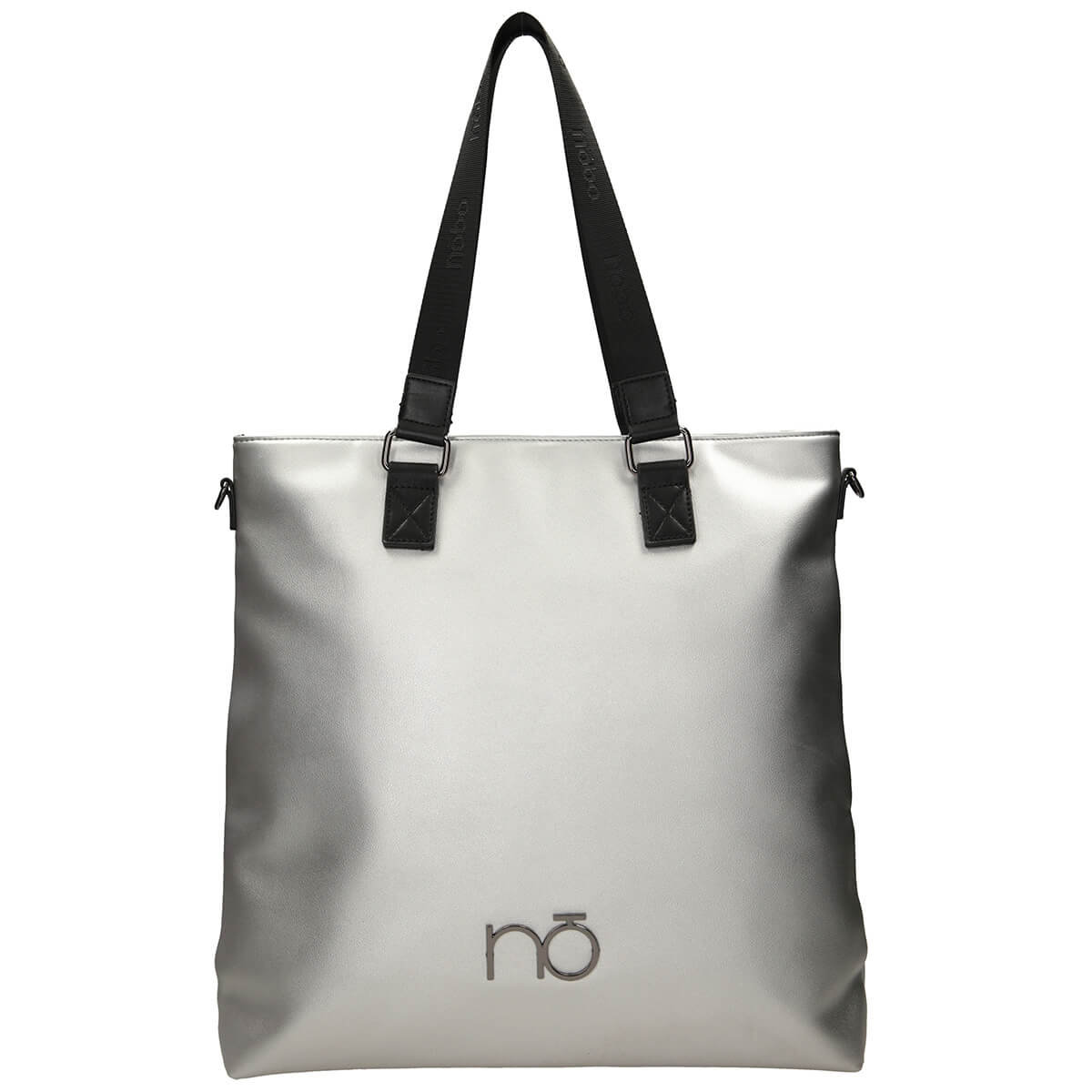 Nobo Duża Srebrna Damska Torba Shopper - Nobo | Moda Sklep EMPIK.COM