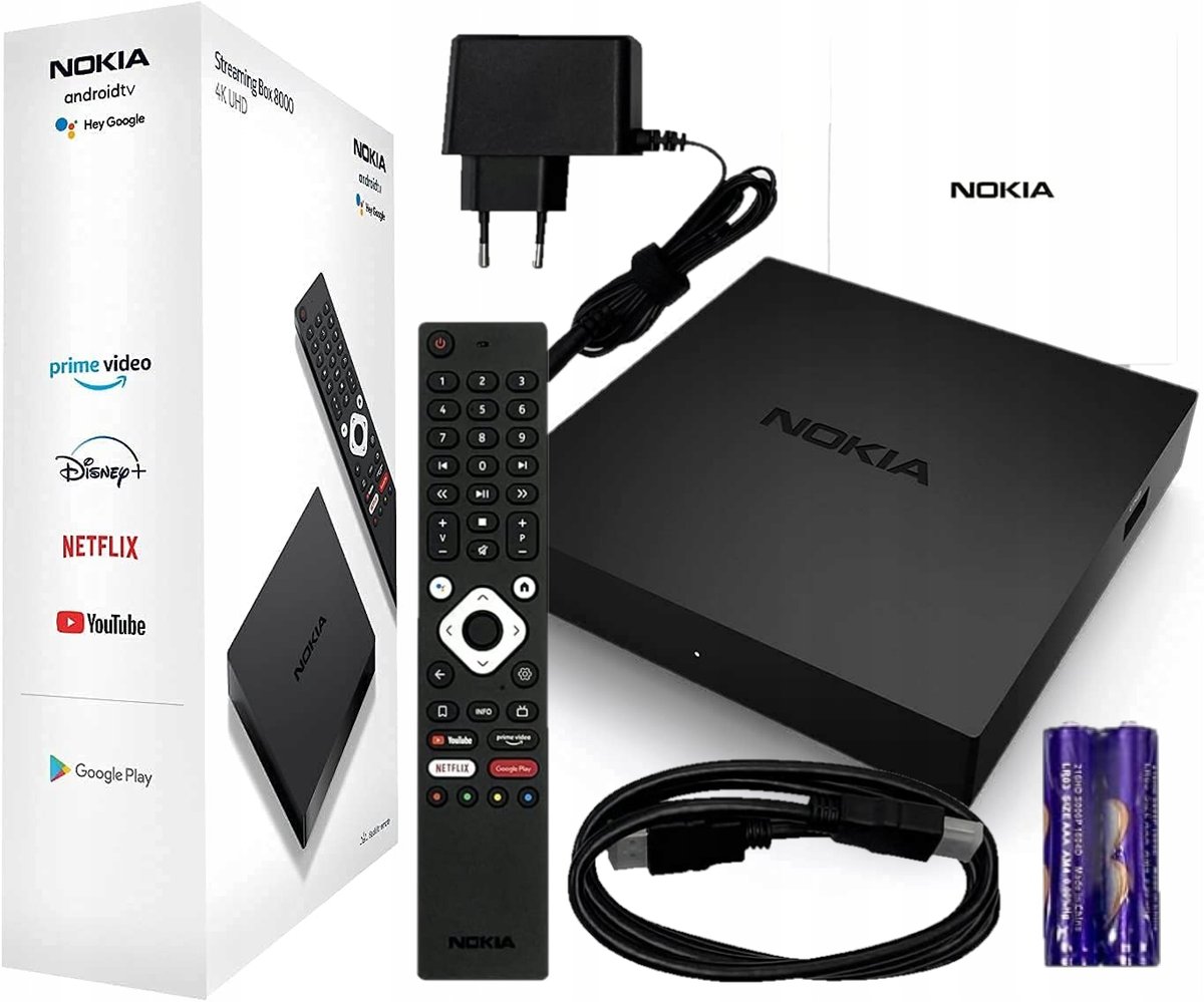 Nokia Streaming Box 8000 8 Gb 4K Android Tv , Netflix, Prime Video ...