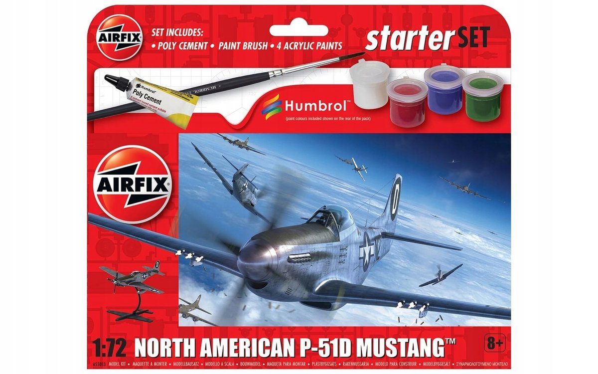 North American P-51D Mustang - zestaw podarunkowy Airfix 55013 - Airfix | Sklep EMPIK.COM
