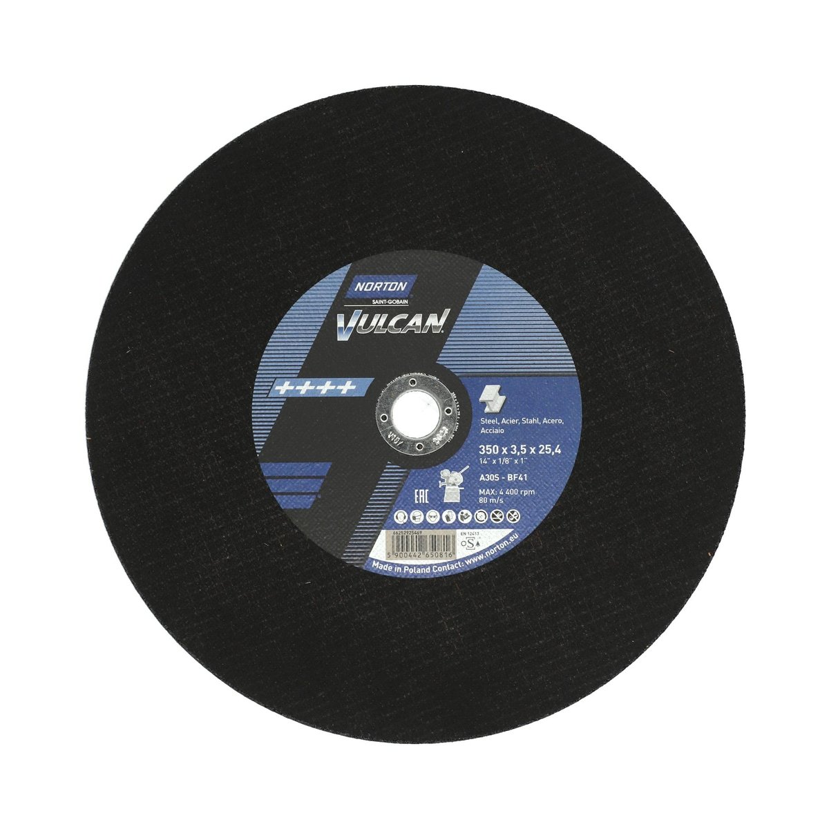 Norton tarcza.vulcan 350 x 3.5 x 25.4mm a30s do metalu /10szt.+1 gratis ...
